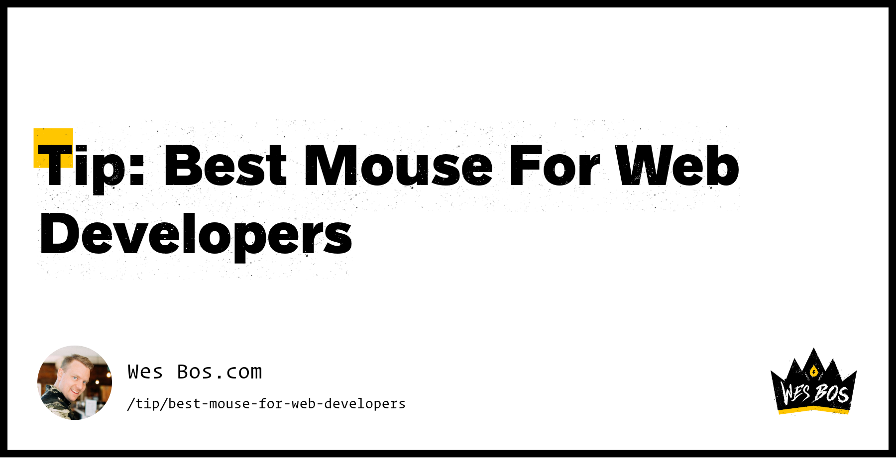 Tip: Best Mouse For Web Developers - Wes Bos