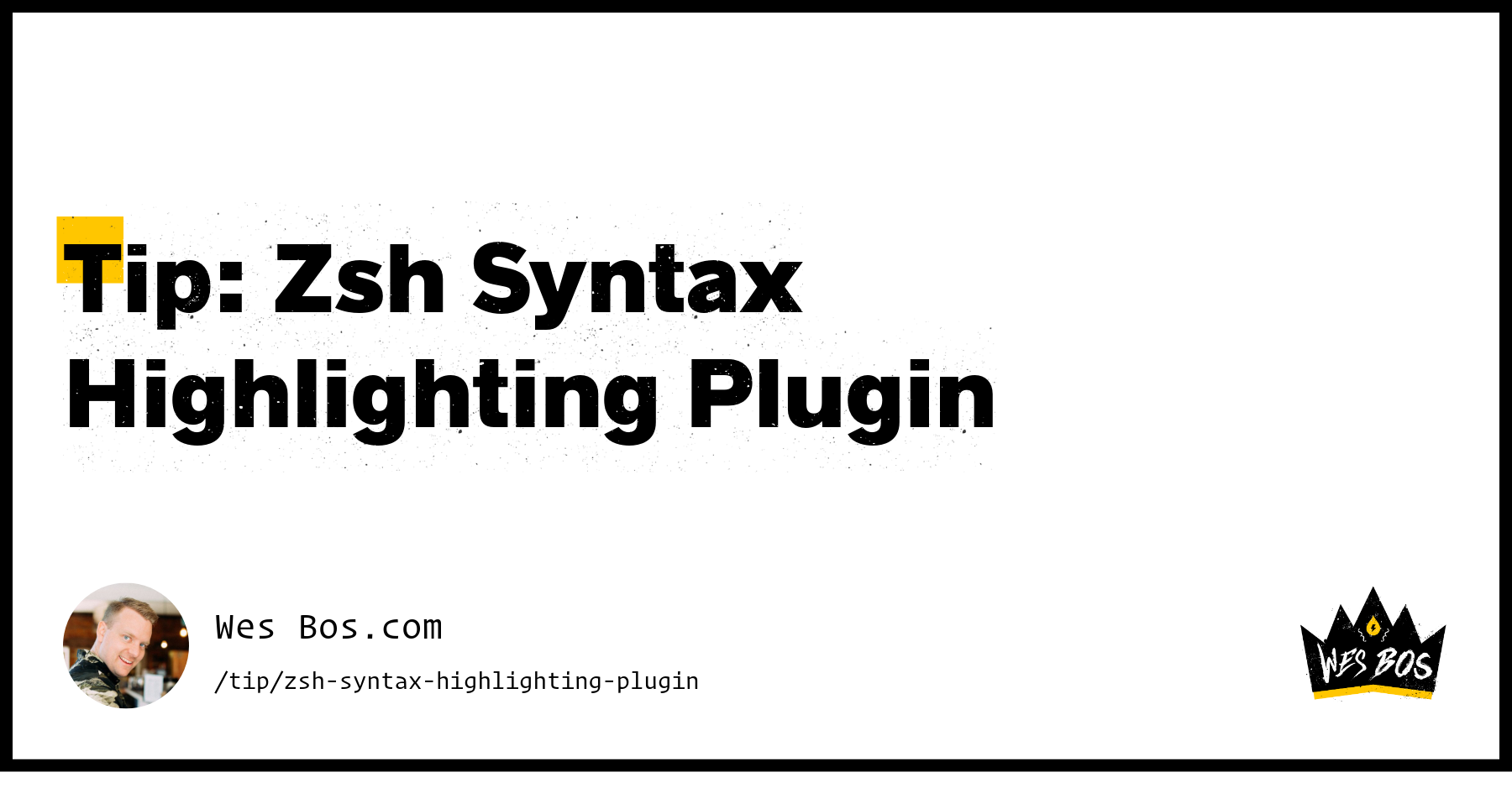 Tip: Zsh Syntax Highlighting Plugin - Wes Bos